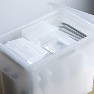 無印良品 MUJI 82219418 Polypropylene Storage Box, Medium, Width 14.6 x Depth 9.8 x Height 6.3 inches (37 x 25 x 16 cm), Translucent