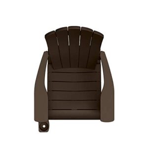 Keter Outdoor Patio Garden Deck Furniture Resin Adirondack Chair with Built-in Cup Holder (Brown)