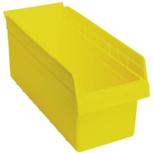 QUANTUM STORAGE SYSTEMS K-QSB808YL-4 4-Pack Store-Max Plastic 8" Shelf Bins, 17-7/8" x 8-3/8" x 8", Yellow