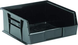 quantum storage systems k-qus235bk-4 4-pack ultra-stack and hang bins, 10-7/8" x 11" x 5", black