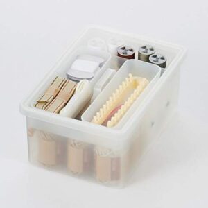 無印良品 MUJI 82219418 Polypropylene Storage Box, Medium, Width 14.6 x Depth 9.8 x Height 6.3 inches (37 x 25 x 16 cm), Translucent