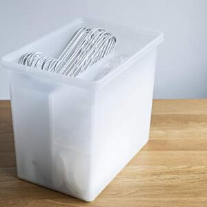 無印良品 MUJI 82219418 Polypropylene Storage Box, Medium, Width 14.6 x Depth 9.8 x Height 6.3 inches (37 x 25 x 16 cm), Translucent