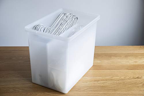 無印良品 MUJI 82219418 Polypropylene Storage Box, Medium, Width 14.6 x Depth 9.8 x Height 6.3 inches (37 x 25 x 16 cm), Translucent