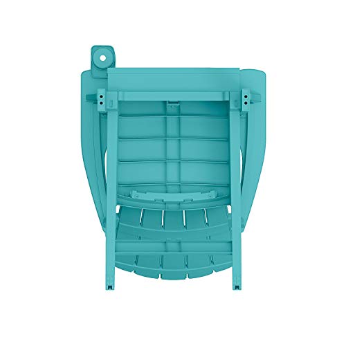 Keter Outdoor Patio Garden Deck Furniture Resin Adirondack Chair with Built-in Cup Holder (Teal)