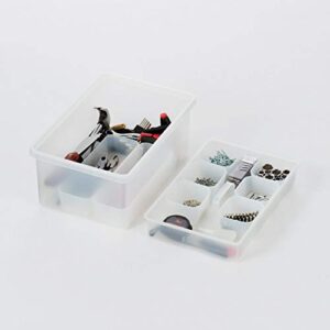 無印良品 MUJI 82219418 Polypropylene Storage Box, Medium, Width 14.6 x Depth 9.8 x Height 6.3 inches (37 x 25 x 16 cm), Translucent