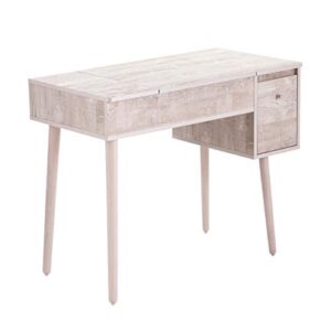 sei furniture harzen vanity desk, graywashed