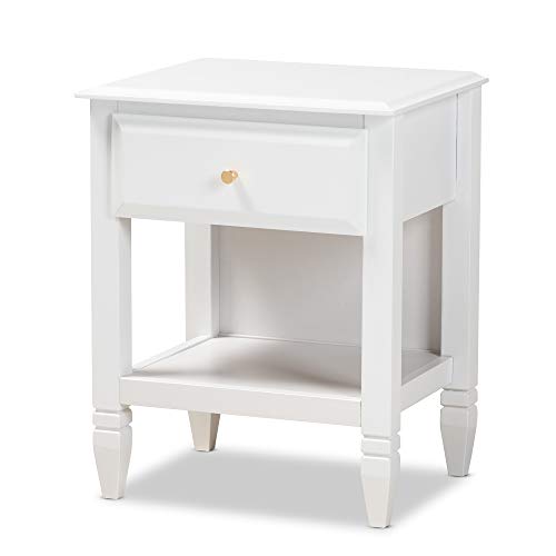 Baxton Studio Nightstands, White/Gold