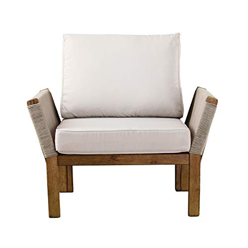 SEI Furniture Brendina Outdoor Armchair, Natural, White