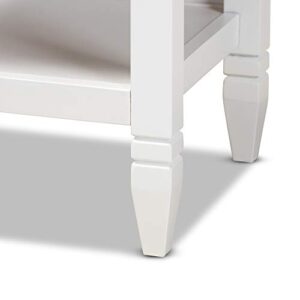 Baxton Studio Nightstands, White/Gold