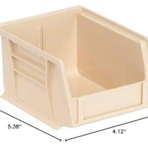 QUANTUM STORAGE SYSTEMS K-QUS210IV-8 8-Pack Ultra-Stack and Hang Bins, 5-3/8" x 4-1/8" x 3", Ivory