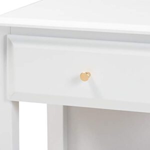 Baxton Studio Nightstands, White/Gold