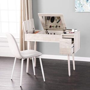 SEI Furniture Harzen Vanity Desk, Graywashed