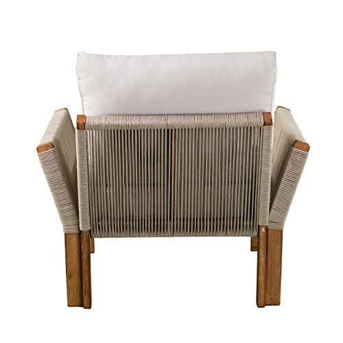 SEI Furniture Brendina Outdoor Armchair, Natural, White