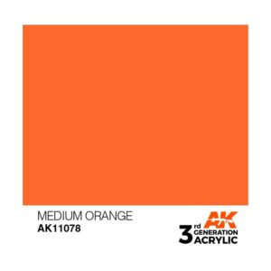 AK Interactive 3rd Gen Acrylic Medium Orange 17ml