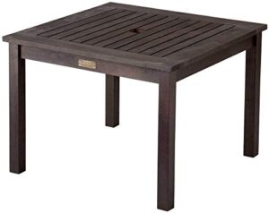 outdoor wood umbrella side table end table patio pool furniture (espresso)