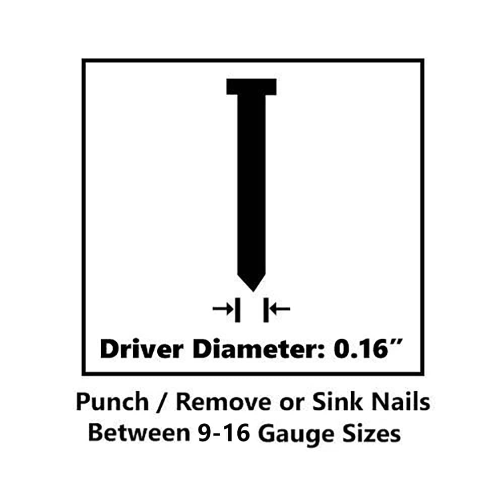 Air Locker AP700-44US-KIT Heavy Duty Professional Air Punch Nailer/Nail Remover/Nail Puller with US S7 Steel Piston Driver. 1/4 Inch NPT Thread Air Inlet. 80-120 PSI Pneumatic Nailer Removes 9-16