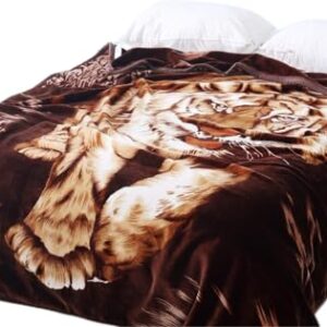 Tiger Blanket Mink Blanket Korean Blanket Heavy Blankets Queen Size Tiger Throw Blanket Korean Mink Blanket Tiger Statue Animal Blanket Bed Warm Blanket Full Queen Animal Blankets Mexican Blanket