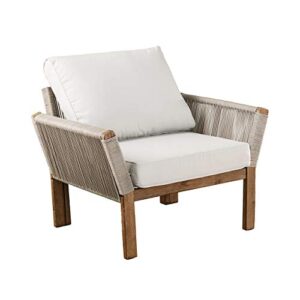 SEI Furniture Brendina Outdoor Armchair, Natural, White