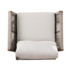 SEI Furniture Brendina Outdoor Armchair, Natural, White