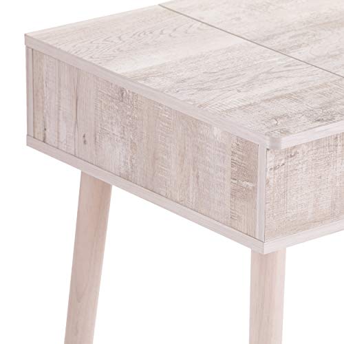 SEI Furniture Harzen Vanity Desk, Graywashed