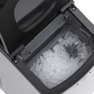 NewAir Nugget Ice Maker, Sonic Speed Countertop Crunchy Ice Pellet Machine 40 lbs. of Ice a Day in Stainless Steel, Self Cleaning Function and BPA-Free Parts - NIM040SS00