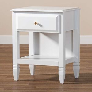 Baxton Studio Nightstands, White/Gold