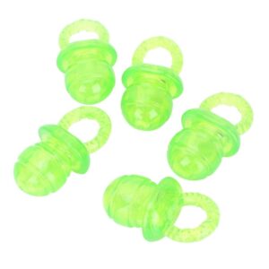 5PCS Pet Dog Chewing Toy, Pacifier Shaped Pet Dogs Teether Teething Sounding Interactive Chew Toy(Green)