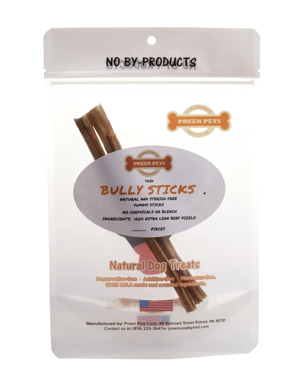 Preen Pets 6" Thin Bully Sticks (30 ct)