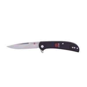 sunex amk4124 knife utas cbb 8cr 56hrc satin 3.15in trad glnylon black