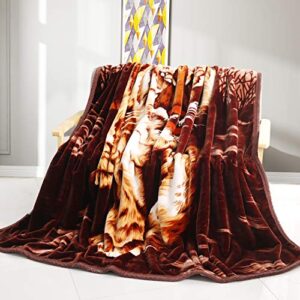 Tiger Blanket Mink Blanket Korean Blanket Heavy Blankets Queen Size Tiger Throw Blanket Korean Mink Blanket Tiger Statue Animal Blanket Bed Warm Blanket Full Queen Animal Blankets Mexican Blanket