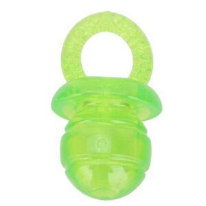 5PCS Pet Dog Chewing Toy, Pacifier Shaped Pet Dogs Teether Teething Sounding Interactive Chew Toy(Green)