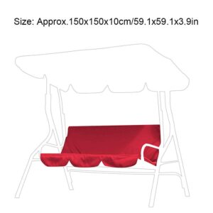 Swing Seat Cover, Waterproof Foldable Replacement Swing Canopy Cover, Ultra-Lightweight 3-Seat Chair Cover Hammock Protection Cover for Outdoor, Garden, Courtyard(Red)