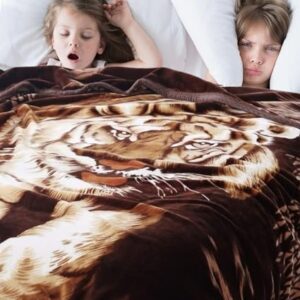 Tiger Blanket Mink Blanket Korean Blanket Heavy Blankets Queen Size Tiger Throw Blanket Korean Mink Blanket Tiger Statue Animal Blanket Bed Warm Blanket Full Queen Animal Blankets Mexican Blanket