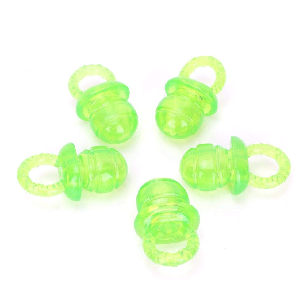 5PCS Pet Dog Chewing Toy, Pacifier Shaped Pet Dogs Teether Teething Sounding Interactive Chew Toy(Green)