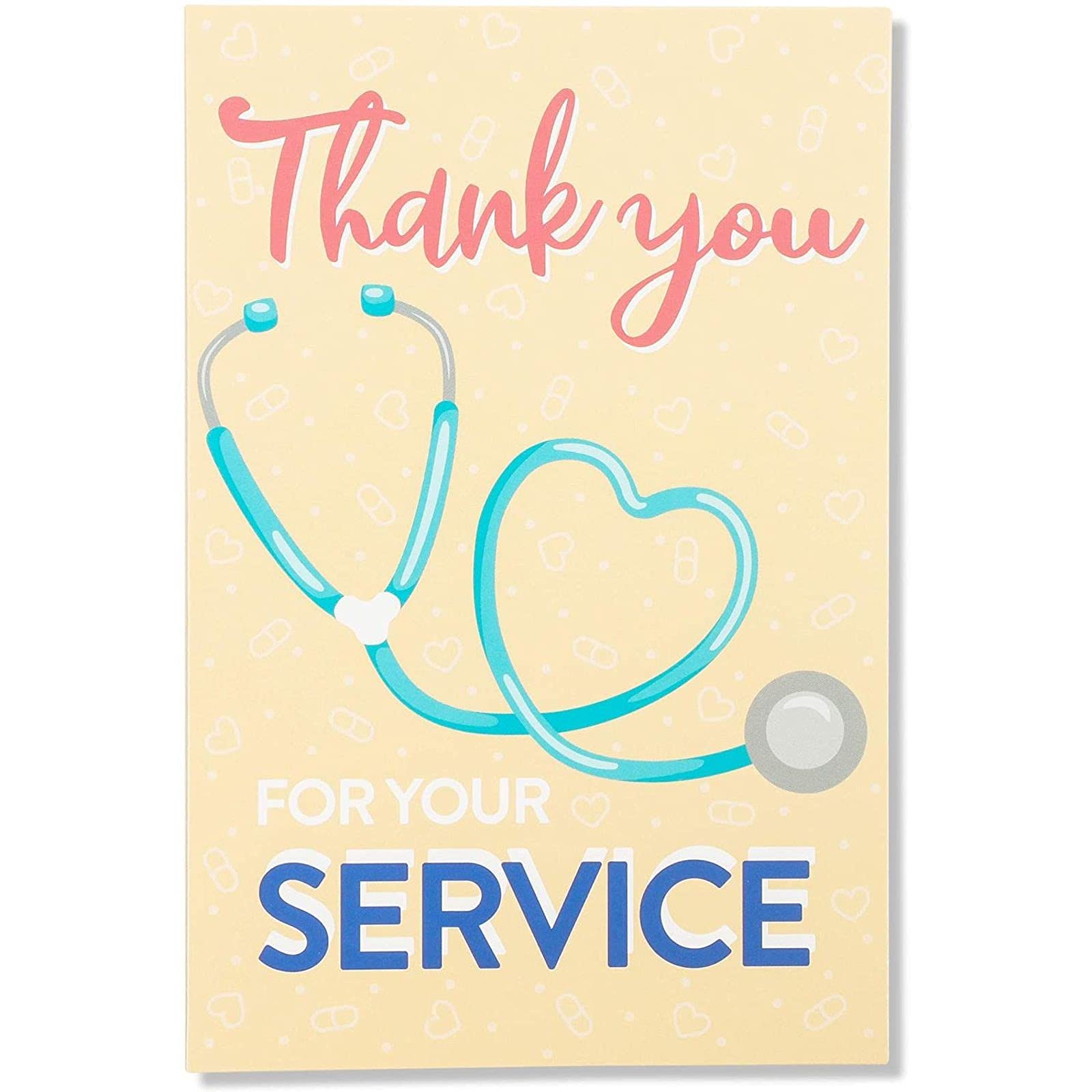 Nurse Appreciation Thank You Cards with Envelopes, 6 Designs (4 x 6 In, 24 Pack)