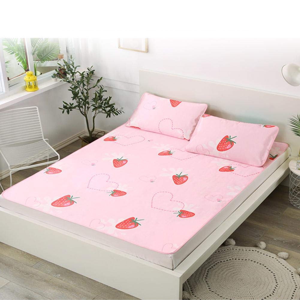 Cooling Mattress Topper, Matress Topper, 2Pcs Cartoon Summer Cooling Sleeping Mat Extra Thick Mattress Pad Cover Mattress Topper Cover Mattress Protector Air Condition Pillow Case