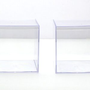 Clear Plastic Box Cube - 4" Square X 4" Tall - 4 Pieces Per Pack (4)