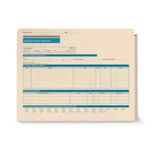 complyright employee records organizer expandable | 12" x 9-1/2" x 1-1/4" | recordkeeping folders | 25 pack