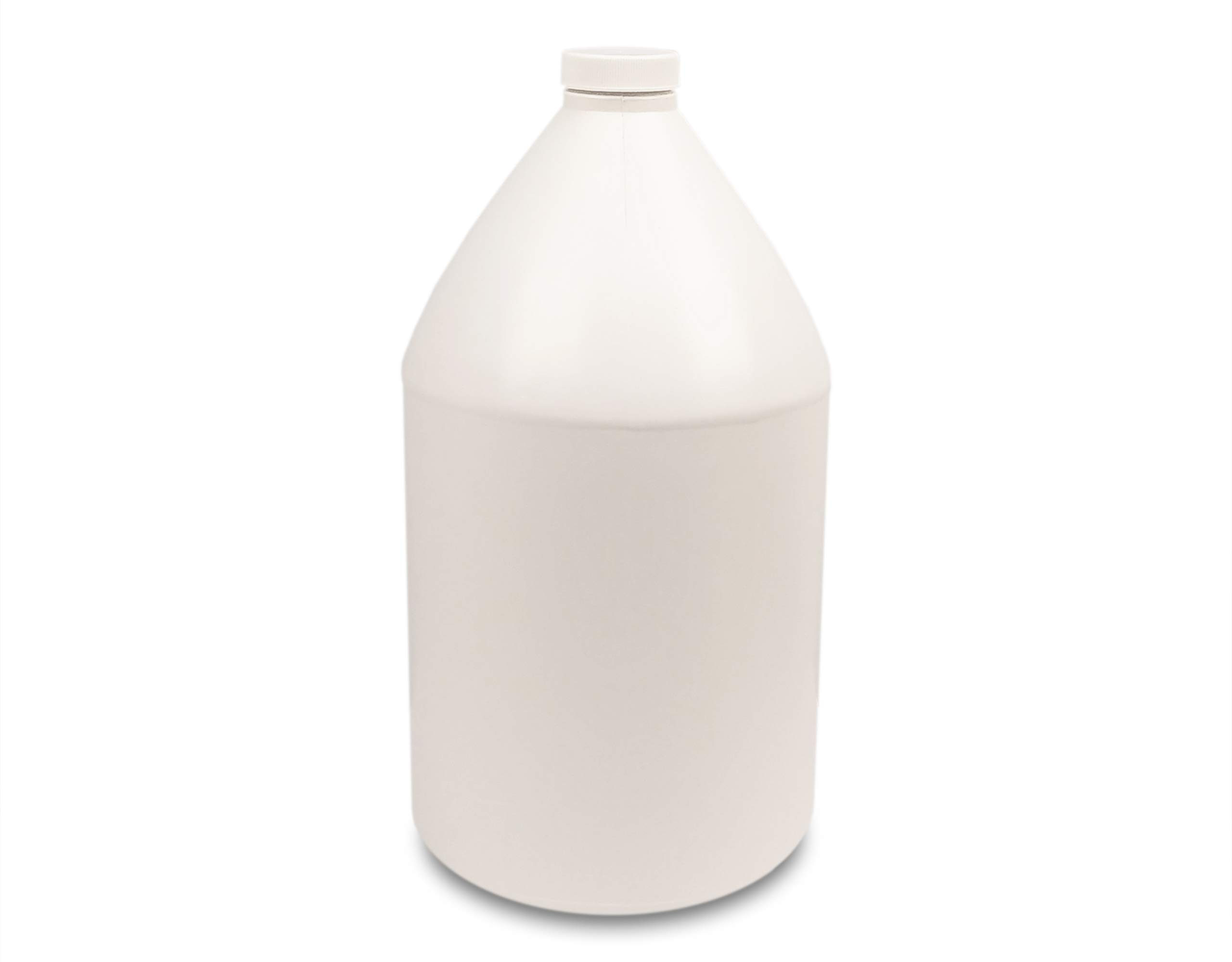 Empty HDPE Bottle, Jug Style, 1 gal, Plastic with Lid (White)