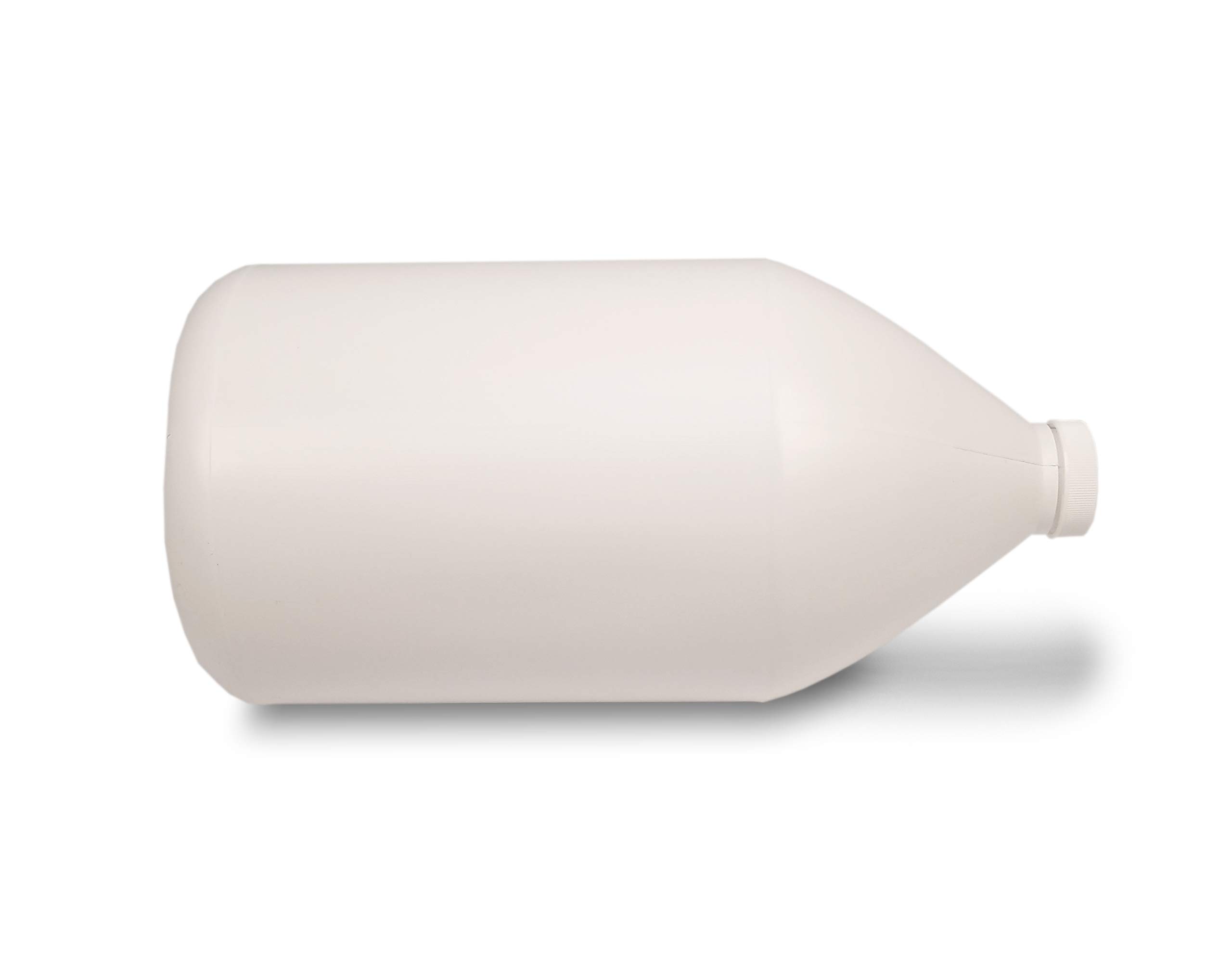 Empty HDPE Bottle, Jug Style, 1 gal, Plastic with Lid (White)