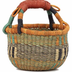 Bolga African Bolga Ghana Basket Fair Trade Ghana Baskets toys Egg baskets Orange (Mini : 7"-9")