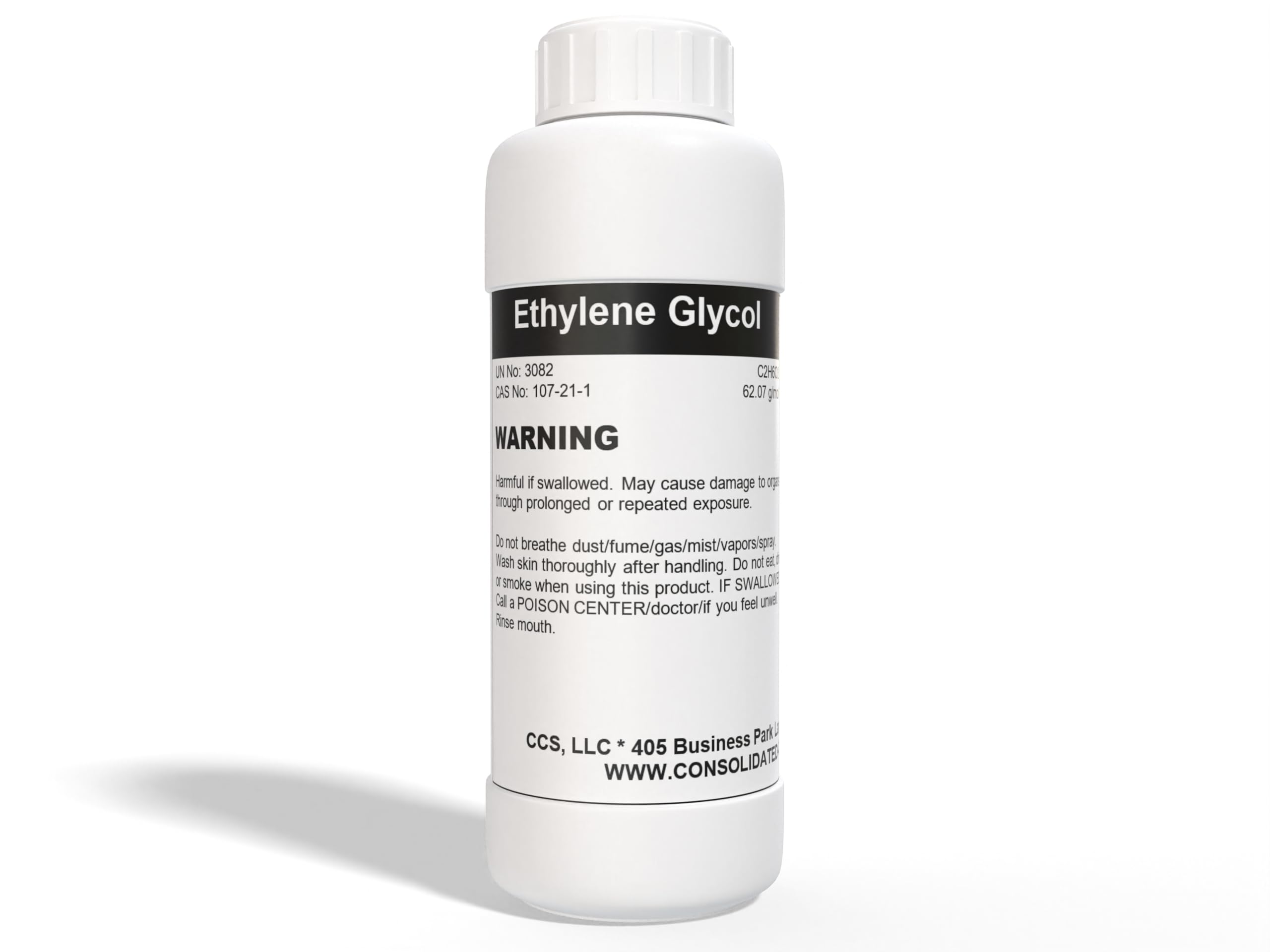 Ethylene Glycol High Purity - New Tamper-Evident Sealed Bottles 500ml (16 fl oz)