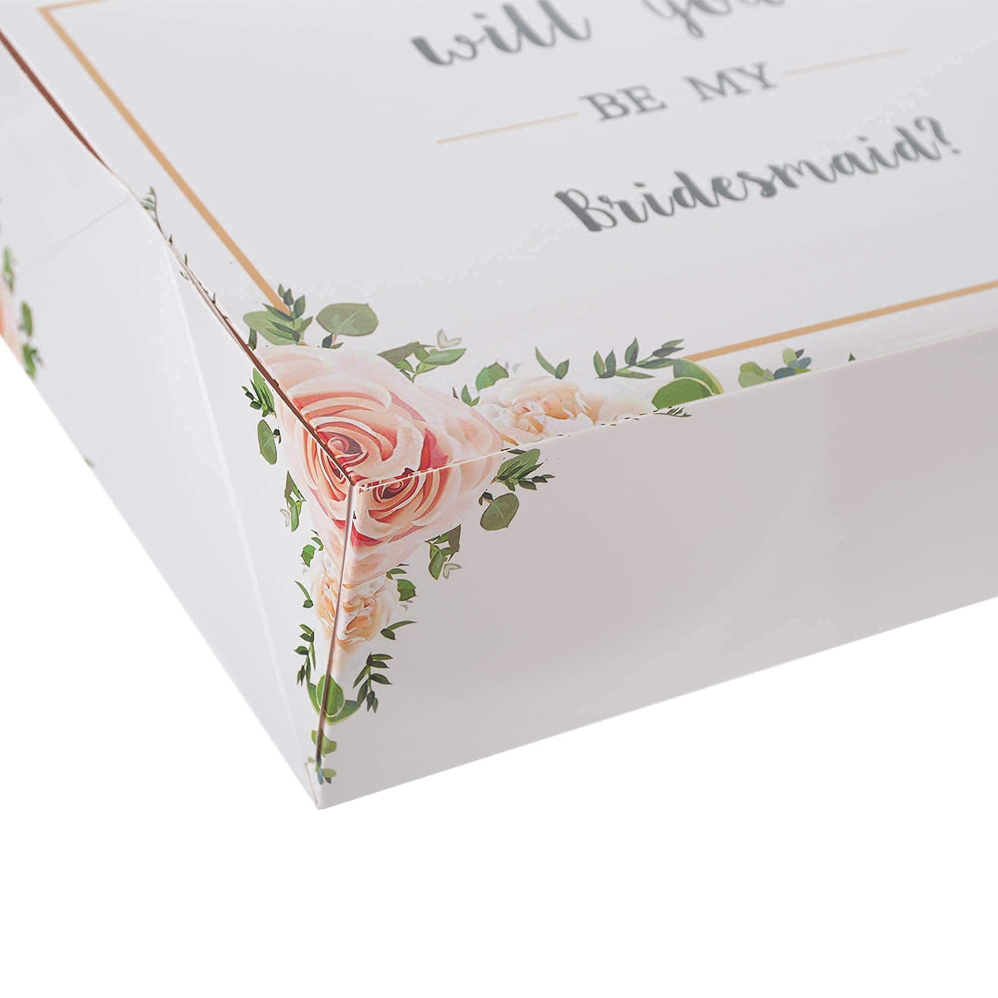 Bridesmaid Proposal Box Set of 6, 1 Maid of Honor Proposal Box and 5 Will You be My Bridesmaid Boxes for Bridesmaid Gifts