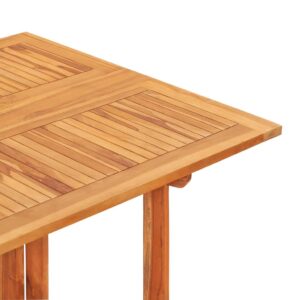 vidaXL Foldable Butterfly Patio Table, Space-Saving Design, Indoor/Outdoor Use, Solid Teak Wood, Seats 6, Fine Sanded Finish for Smooth Appearance, Dimensions: 59.1"x35.4"x29.5"