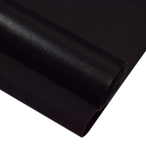 RAMYA Smooth Solid Color Faux Leather Sheets (7.8 "X53") PU Leather is Very Suitable for Making DIY Earrings, Making Crafts, Bows, Sewing (Black)