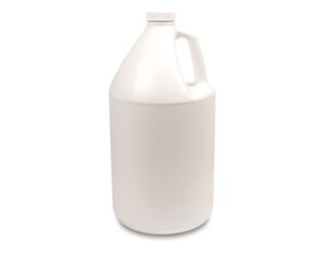 empty hdpe bottle, jug style, 1 gal, plastic with lid (white)