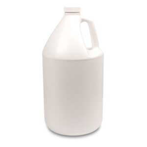 Empty HDPE Bottle, Jug Style, 1 gal, Plastic with Lid (White)