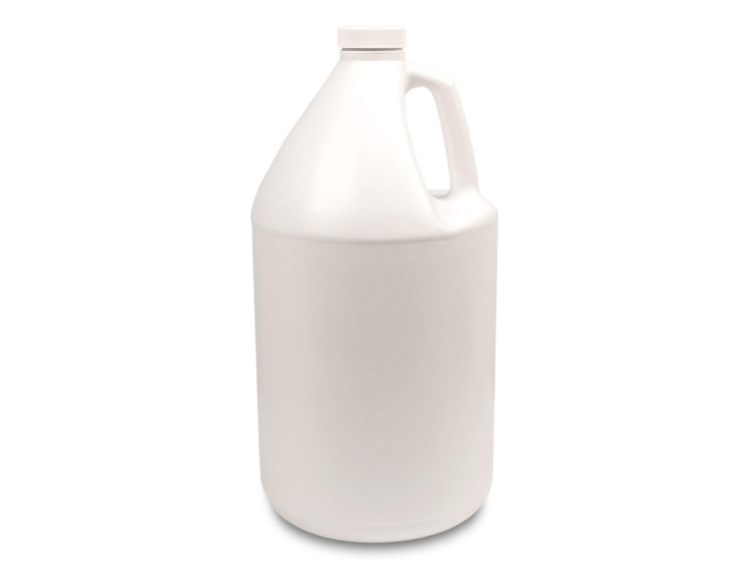 Empty HDPE Bottle, Jug Style, 1 gal, Plastic with Lid (White)