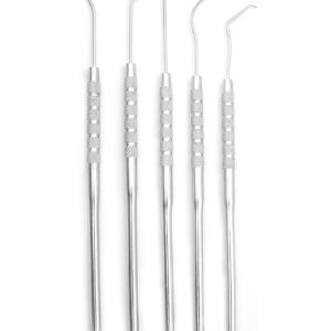 Scientific Labwares 5-Piece Stainless Steel Precision Probe, Pick and Hook Set: Dissection, Clay and Wax Modeling, Sewing, Precision Work and More!