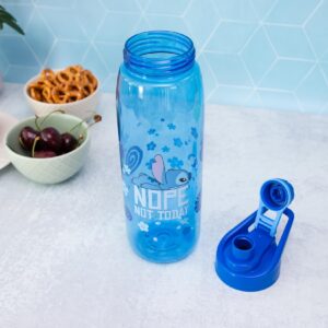 Silver Buffalo Disney Lilo and Stitch Nope Not Today Lazy Water Bottle With Screw-On Lid, 28 Ounces